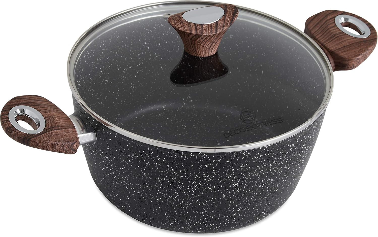 Deco Express Casserole Dishes with Lids, 24 cm Non Stick Casserole Pan ...