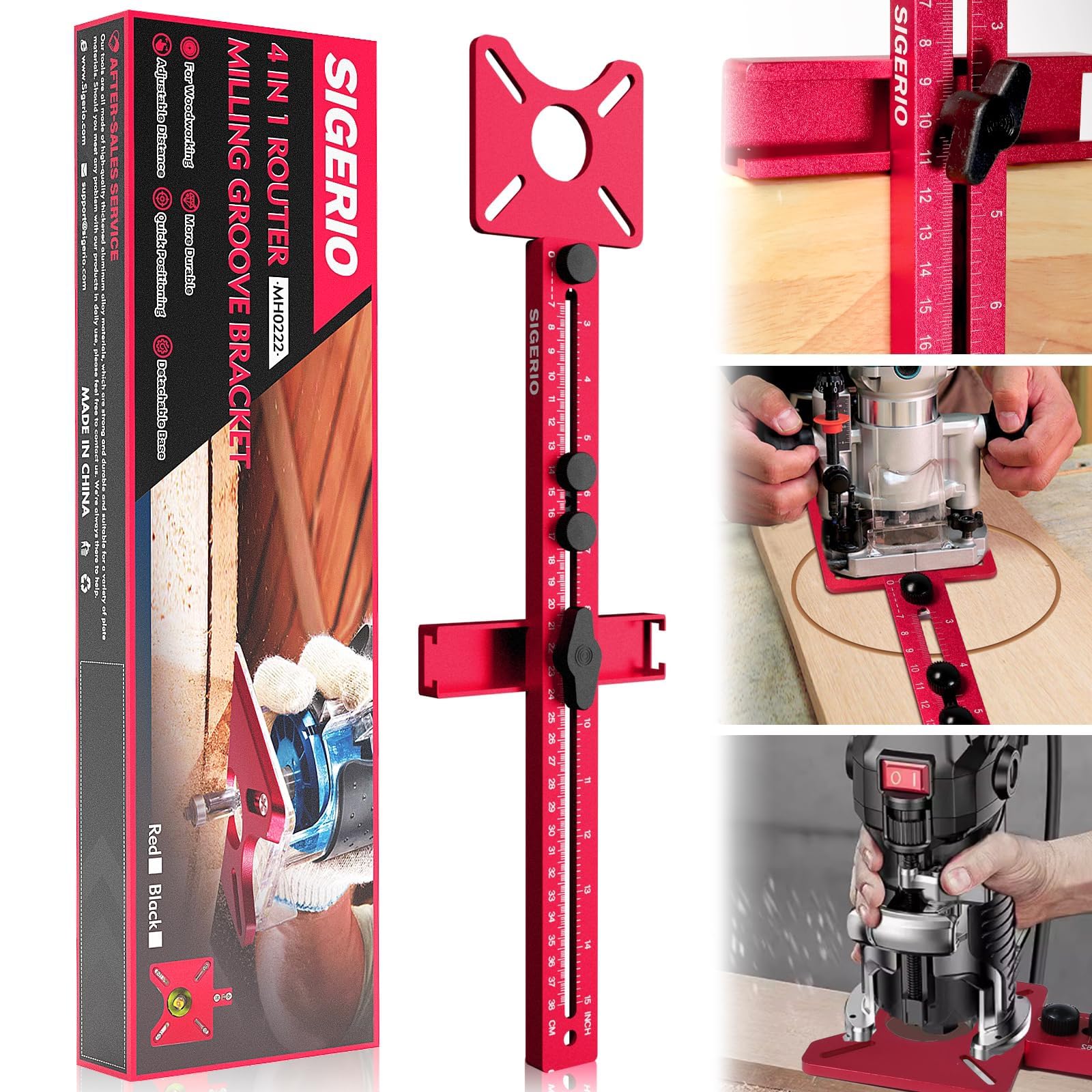Sigerio New 4 in 1 Router Milling Groove Bracket, Aluminum Alloy Router ...