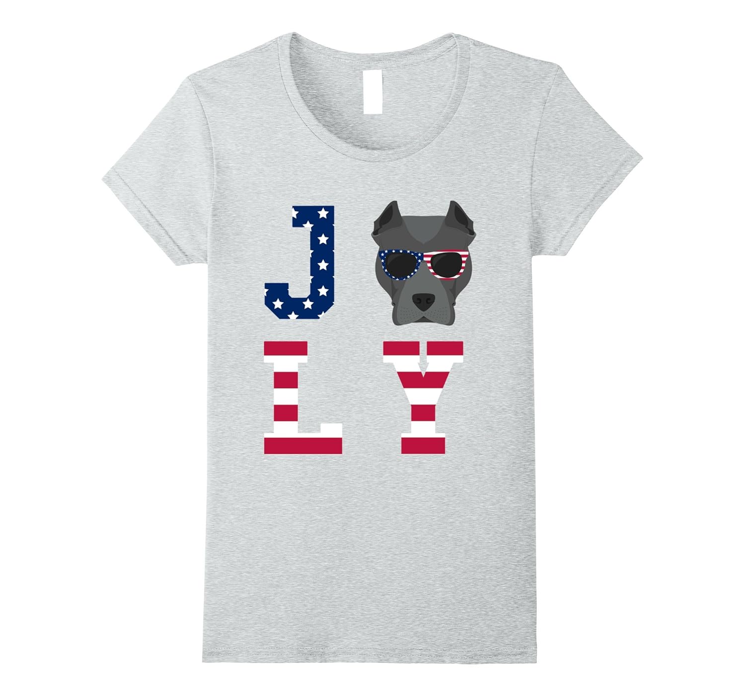 4th of July – Pitbull American Flag Dog T-Shirt