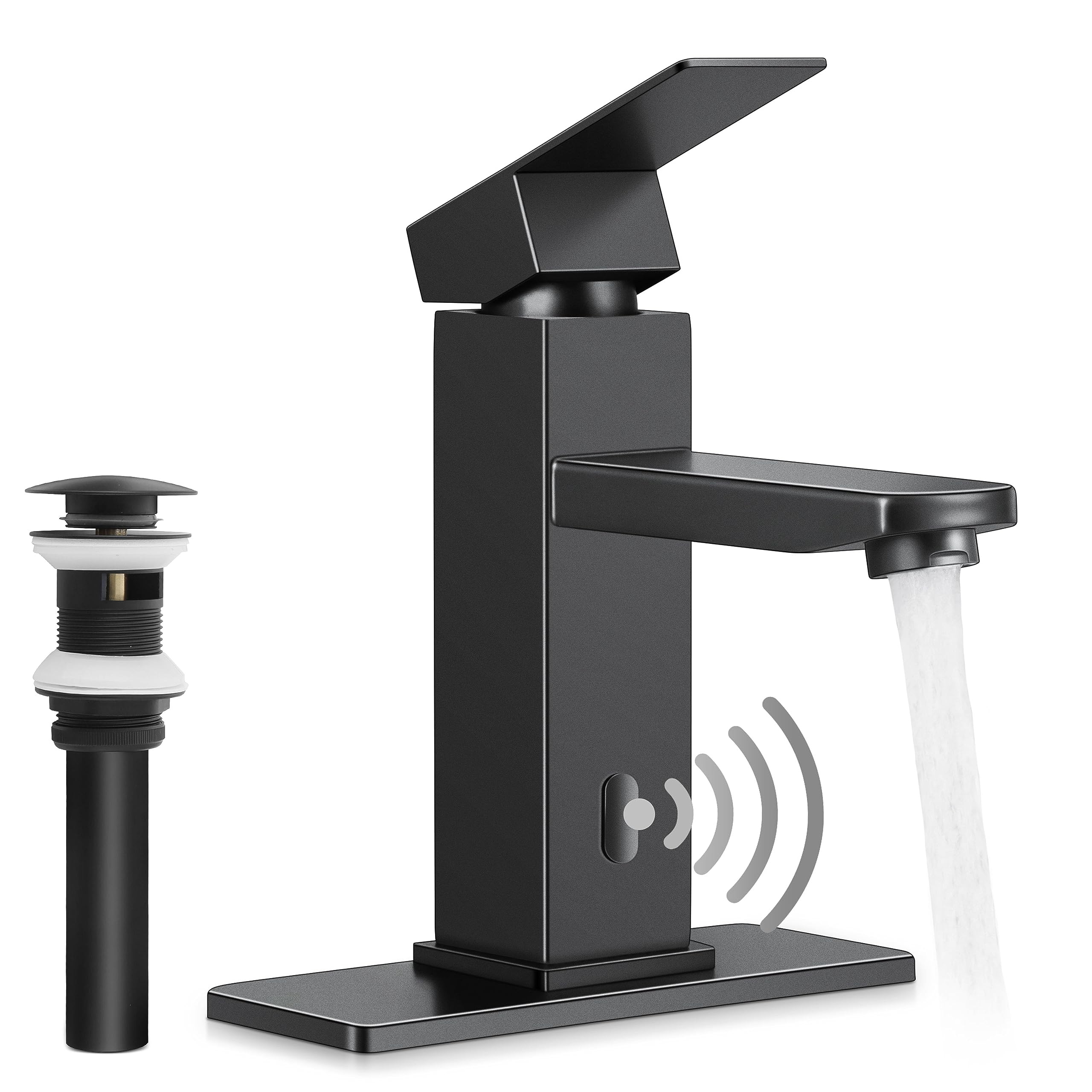 Mua Homikit Touchless Bathroom Sink Faucet with Pop Up Drain & Deck ...