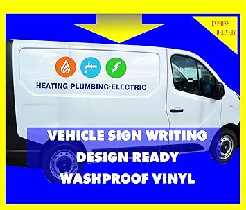 =HEATING PLUMBING ELECTRIC =STICKER DECAL Design Ready Vehicle Sign ...