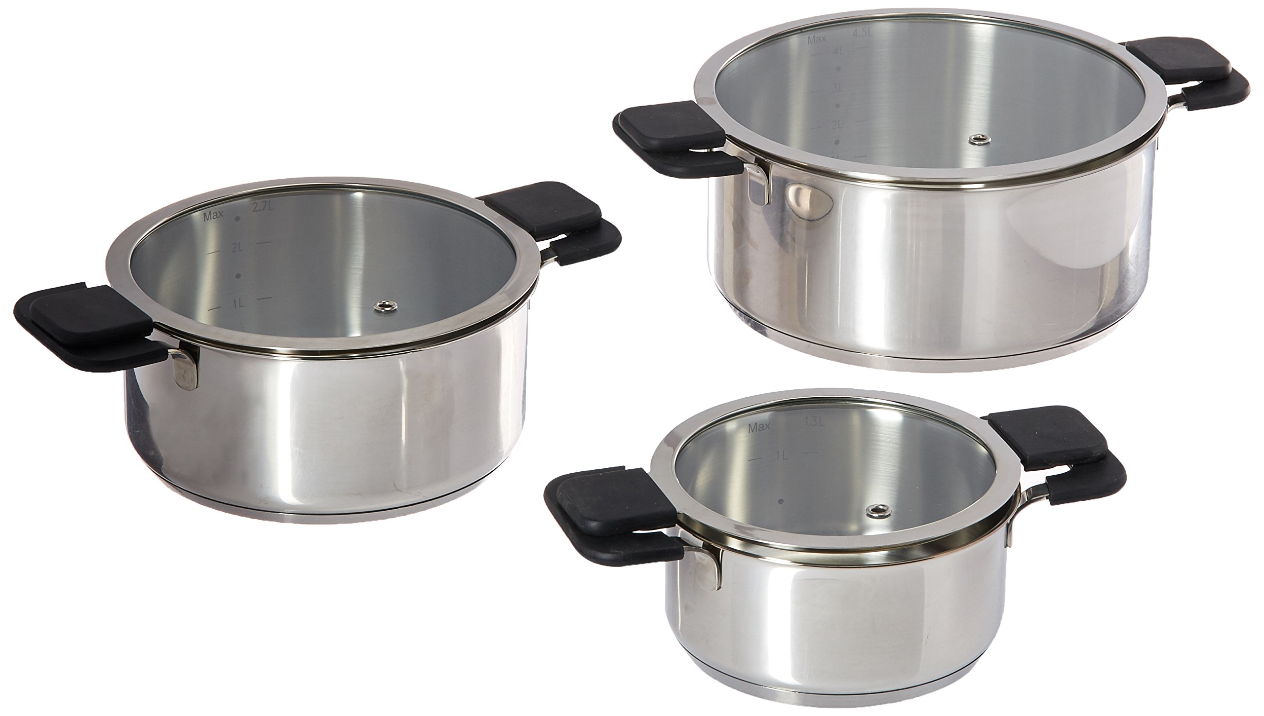 Mua The Ozeri 6-Piece Stainless Steel Inductive Pot Set with Straining ...