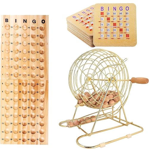 GSE Games & Sports Expert Deluxe Bingo Game Set with Large Brass Cage ...