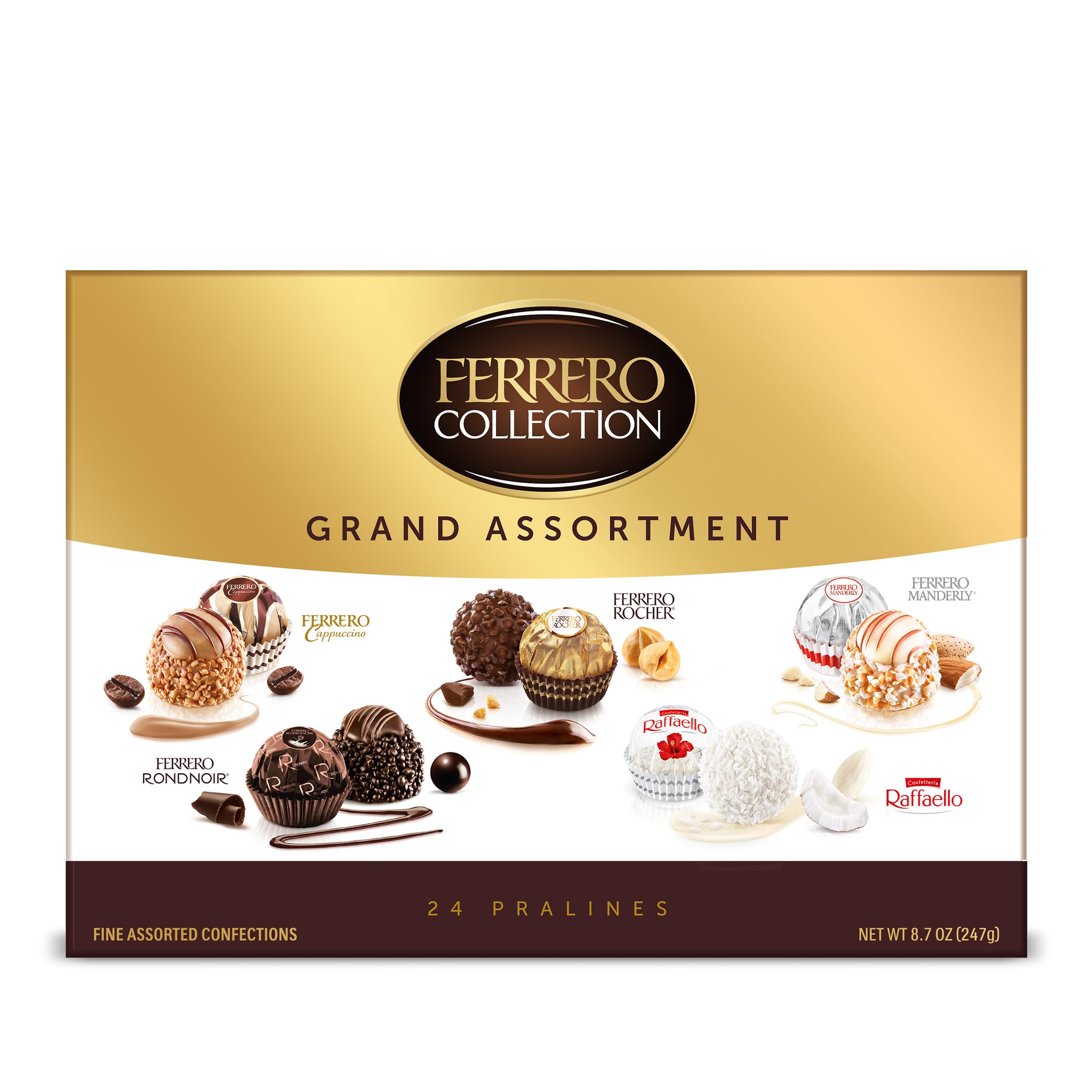 Ferrero Rocher Grand Assortment, Premium Gourmet Assorted Hazelnut Milk ...