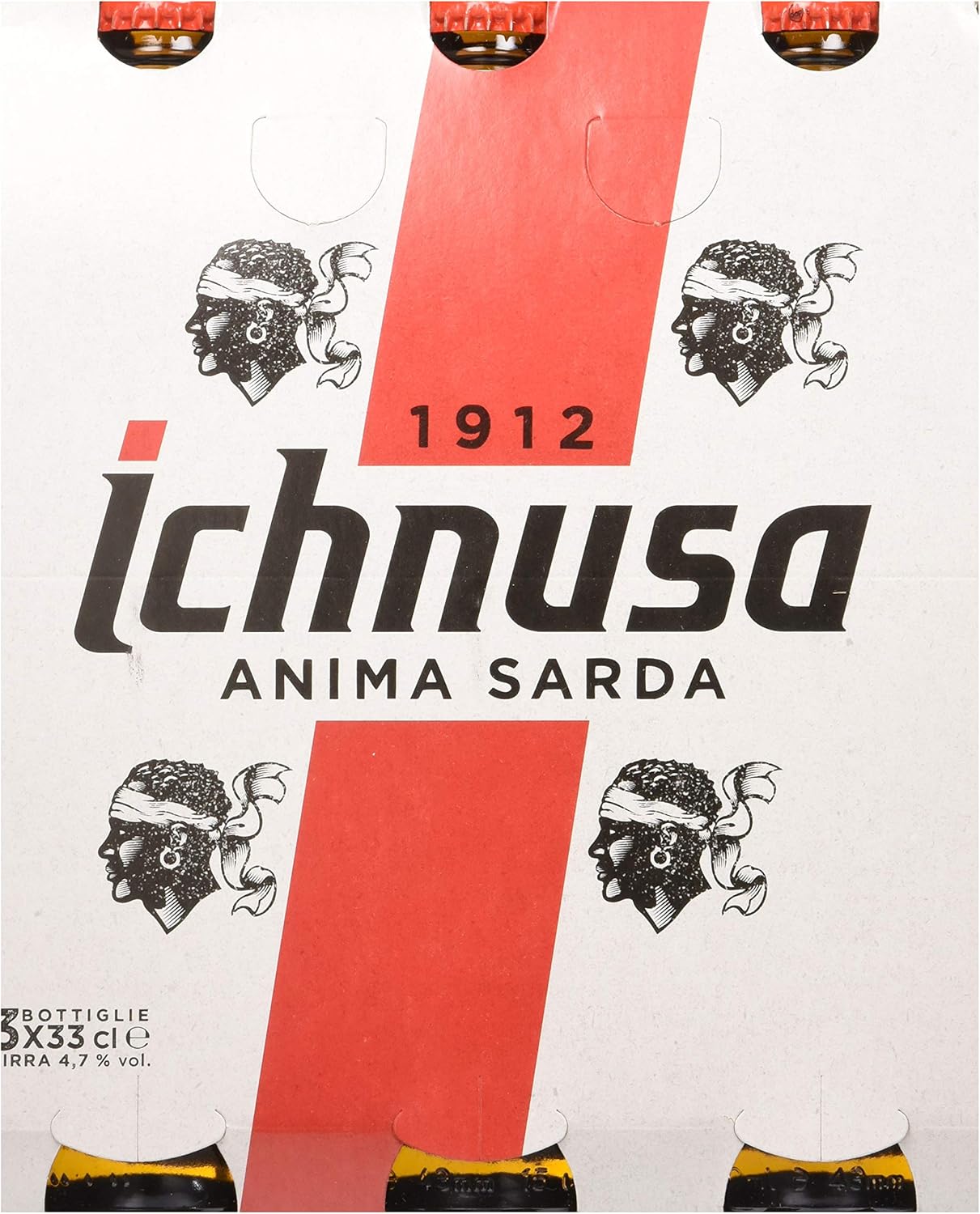 Ichnusa Set of 8 Beer in Bottle 33x3 Glass Alcoholic Drink, Multi ...