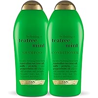 Amazon.com : OGX Hydrating + Tea Tree Mint Shampoo & Conditioner, 25.4 ...