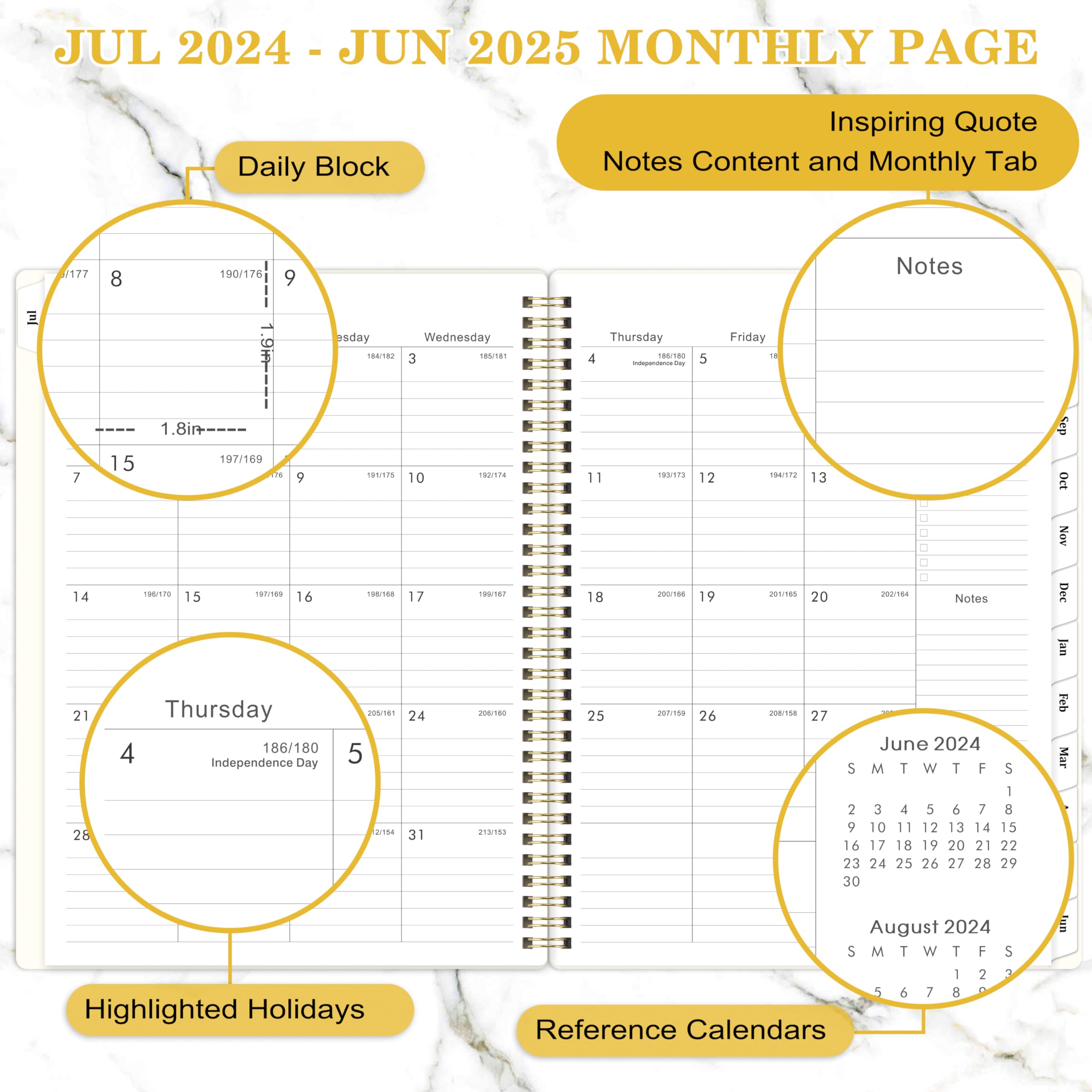 Mua 2024-2025 Planner - Planner 2024-2025 Daily Weekly and Monthly, 9 ...