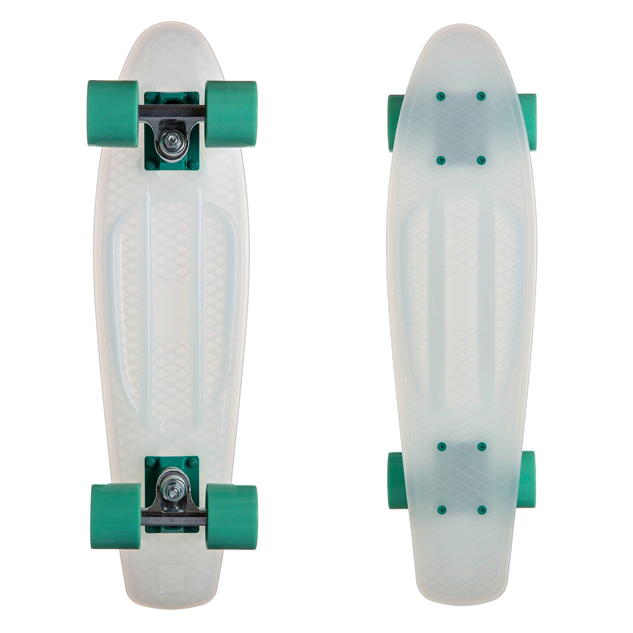 Retrospec Quip Skateboard 22.5" Classic Retro Plastic Cruiser Complete ...