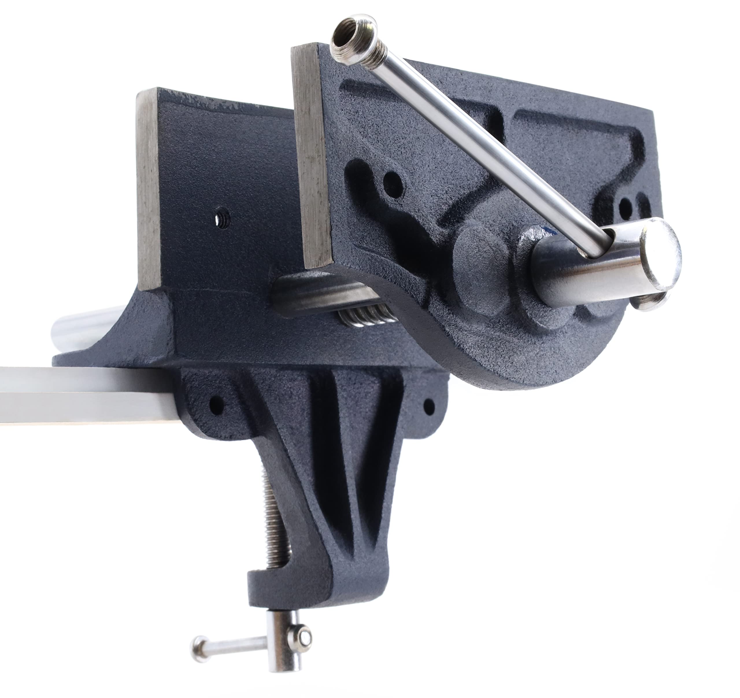 Mua 6 Inch Bench Vise - Clamp On Vise Heavy Duty Universal Cast Iron 2 ...