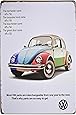Amazon.com: K&H Volkswagon VW Bug Retro Car Metal Tin Sign Posters Wall ...