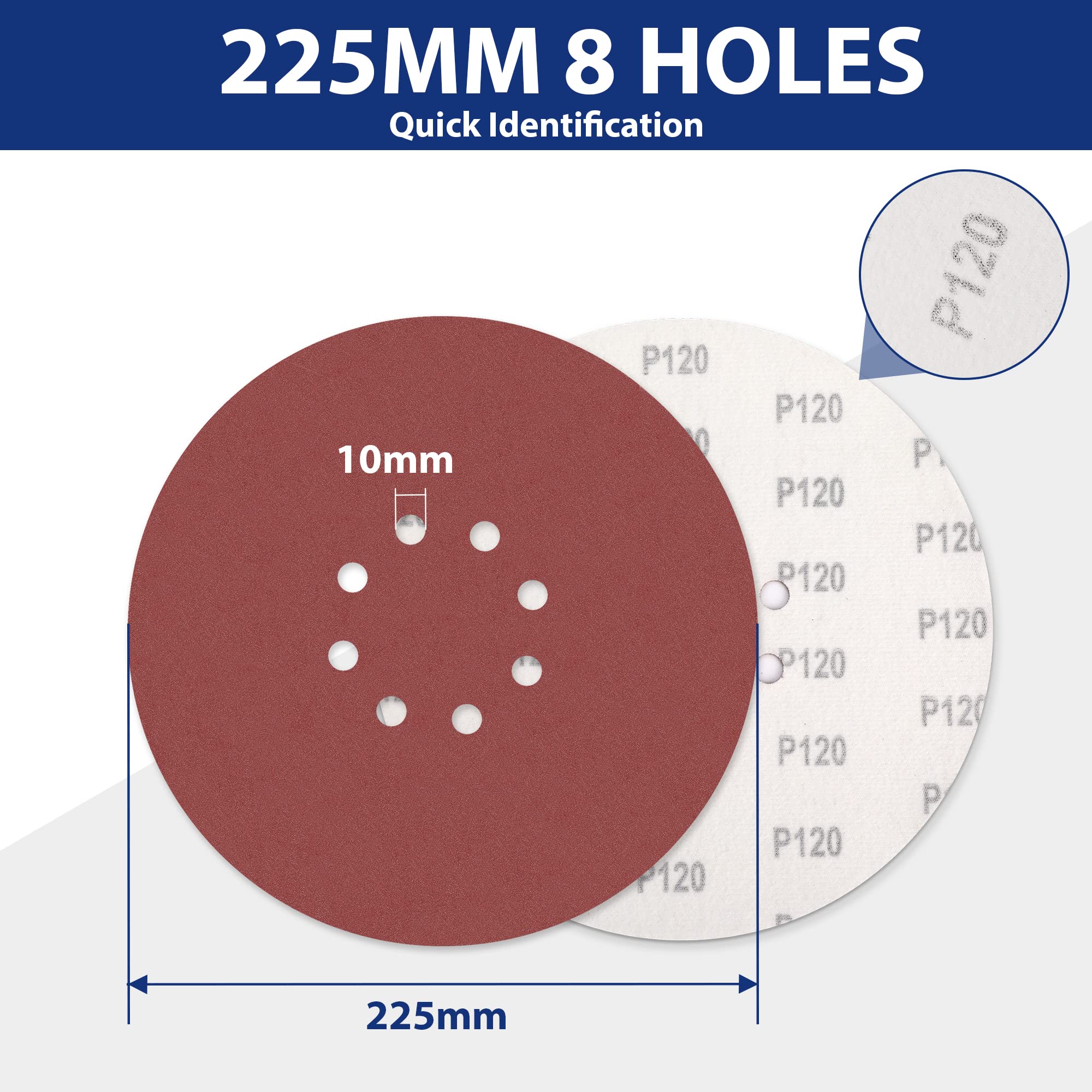 Mua WORKPRO 50-Piece Sanding Discs Set 9-Inch 8 Hole Hook-and-Loop ...