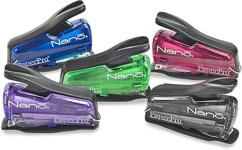Amazon.com : PaperPro 1800 Nano Mini Stapler - 5 Pack - Assorted Colors ...