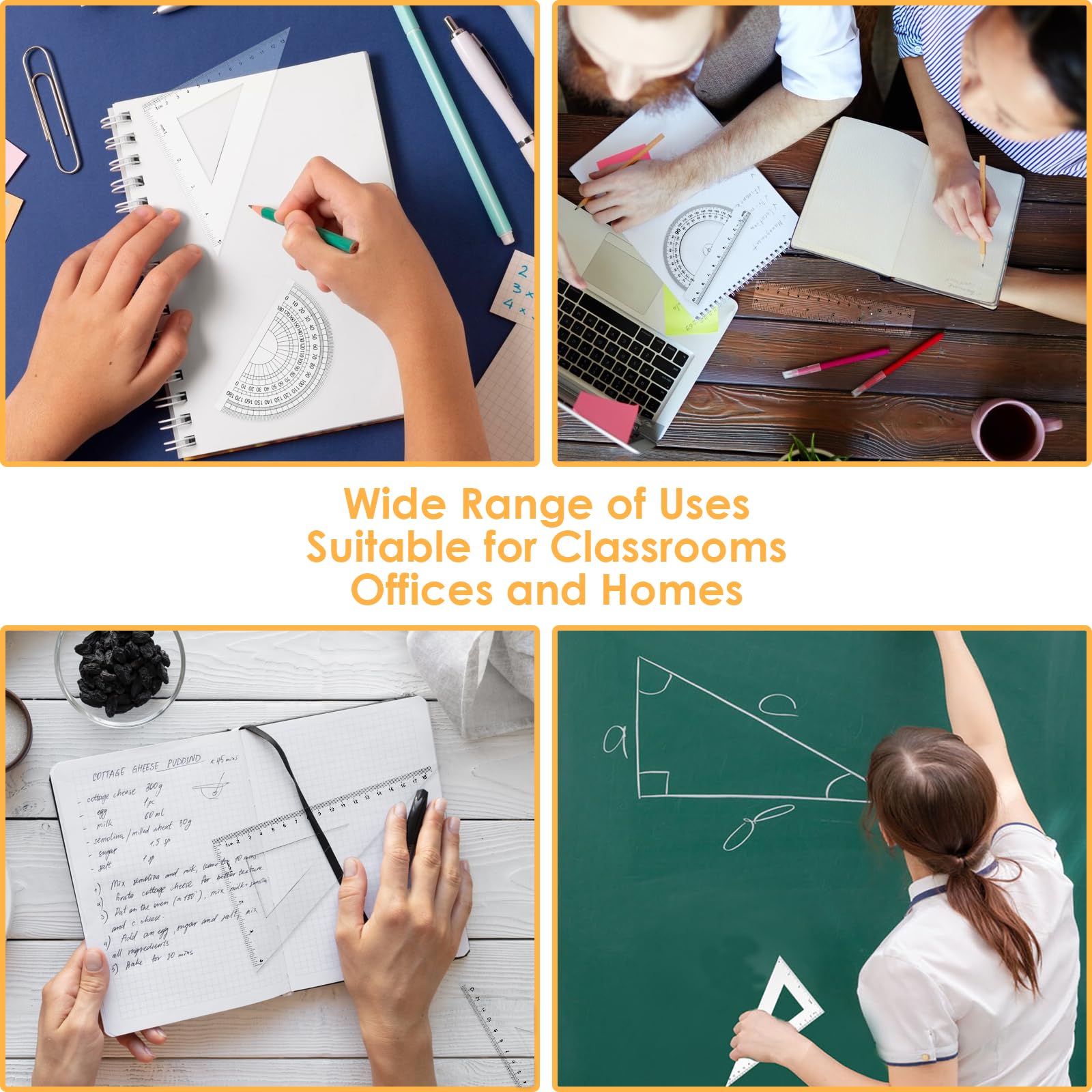 Mua Thinp 6 Pieces Ruler Set Includes 12 Inch 6 Inch Straight Ruler ...