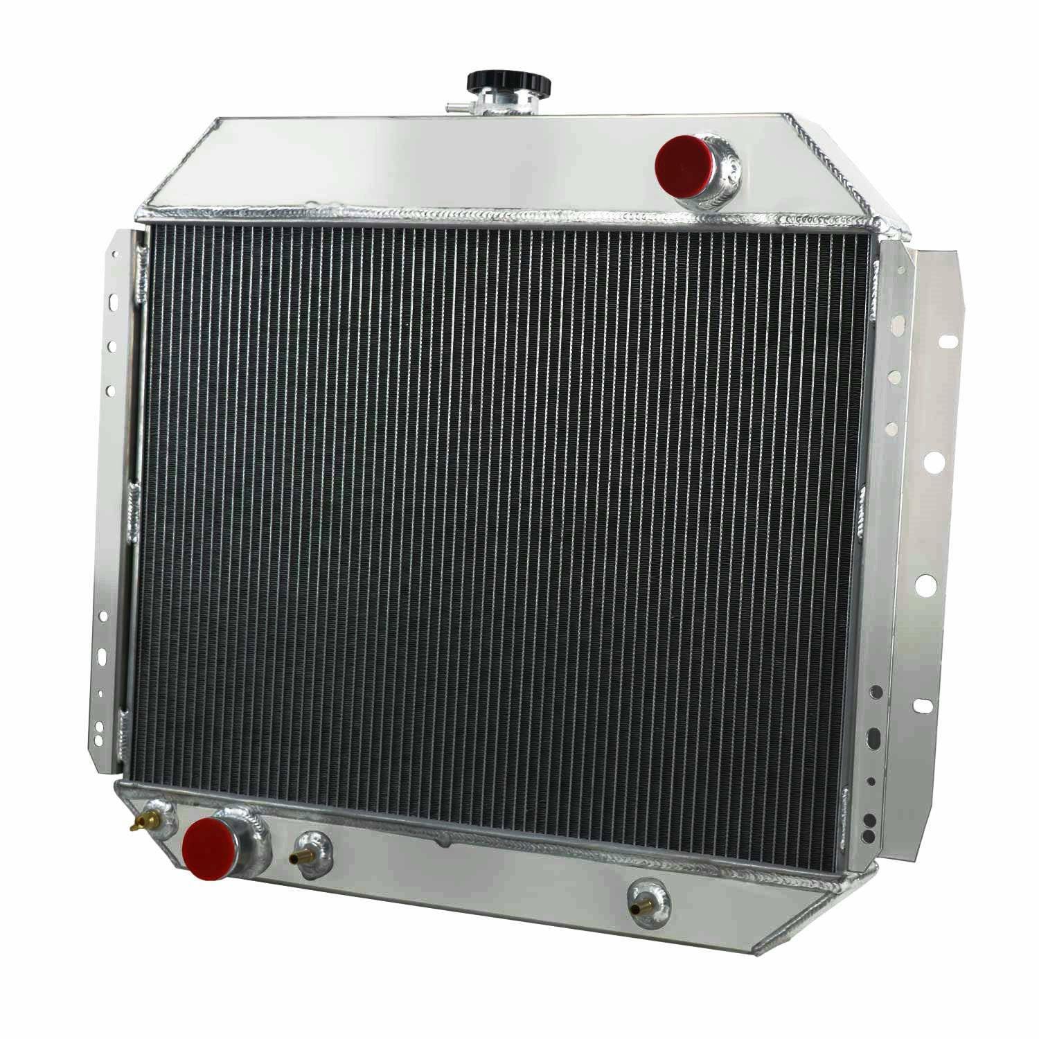 ALLOYWORKS CU433 4 Row Aluminum Radiator for 1966-1979 Ford Trucks F100 ...
