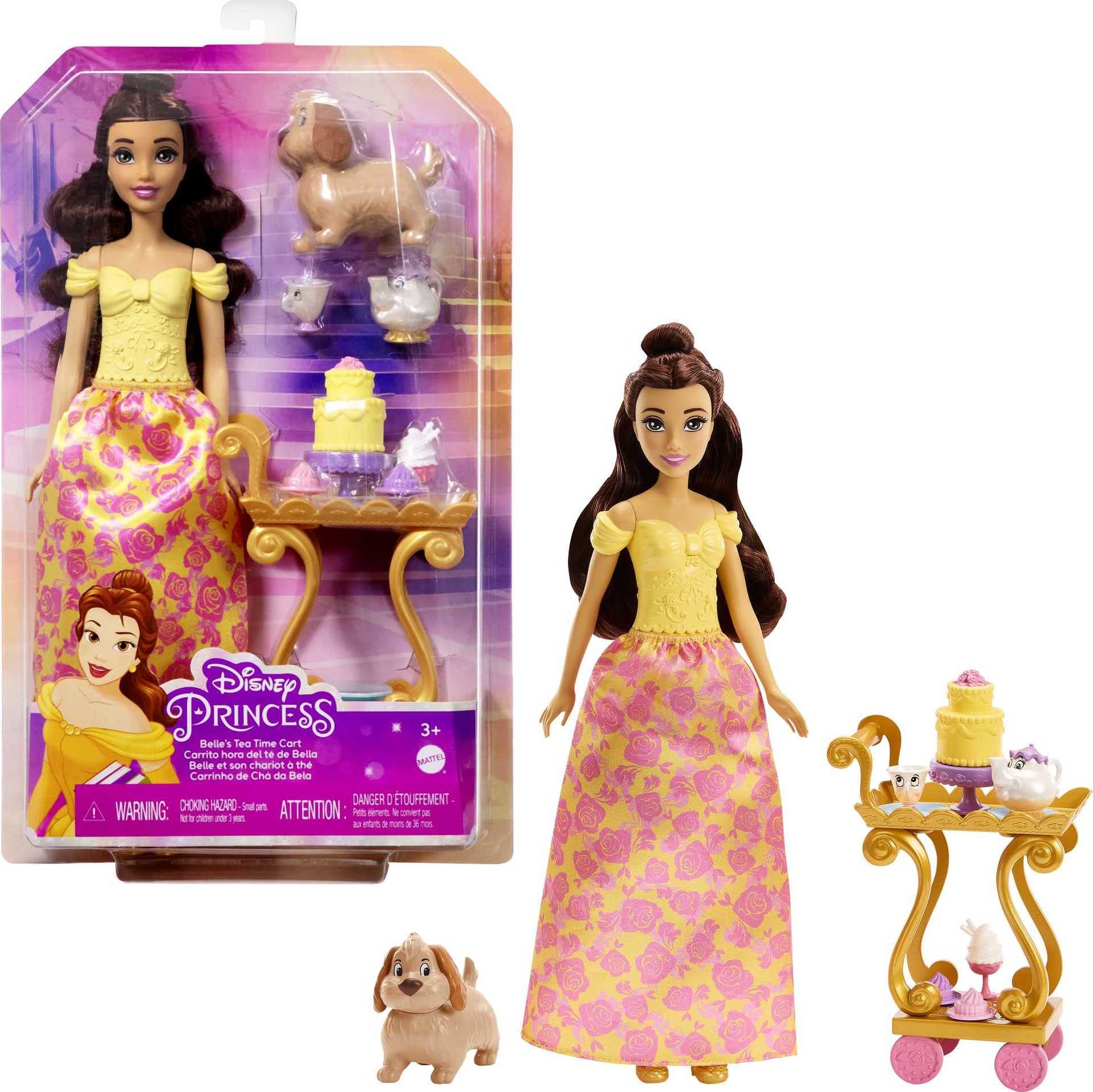Mua Mattel Disney Princess Belle Tea Time Fashion Doll & Playset with ...