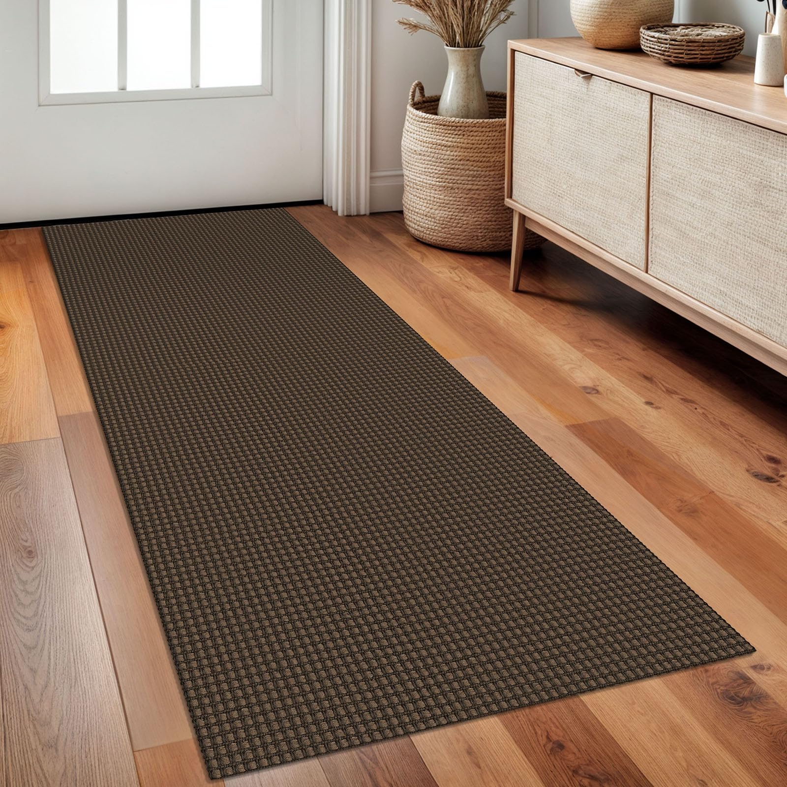 Ivissy Braided Runner Rug 2x5 Ft Washable Runners for Hallways Non Slip Rubber Backed Kitchen ...