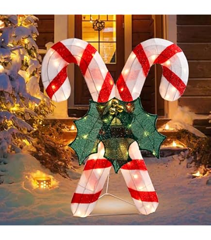 Large Lighted Candy Canes