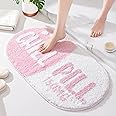 Amazon.com: FROZZUR Chill Pill Bath Mat, Non Slip Pink Bath Mats for ...