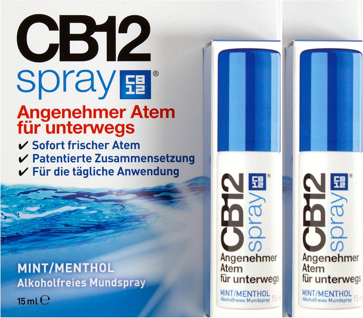 2x CB12 Spray 15ml PZN: 12414534 Mundspray für frischen Atem ...