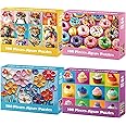 Amazon.com: 100 Piece Animal Portraits and Donuts Puzzles for Kids Ages ...