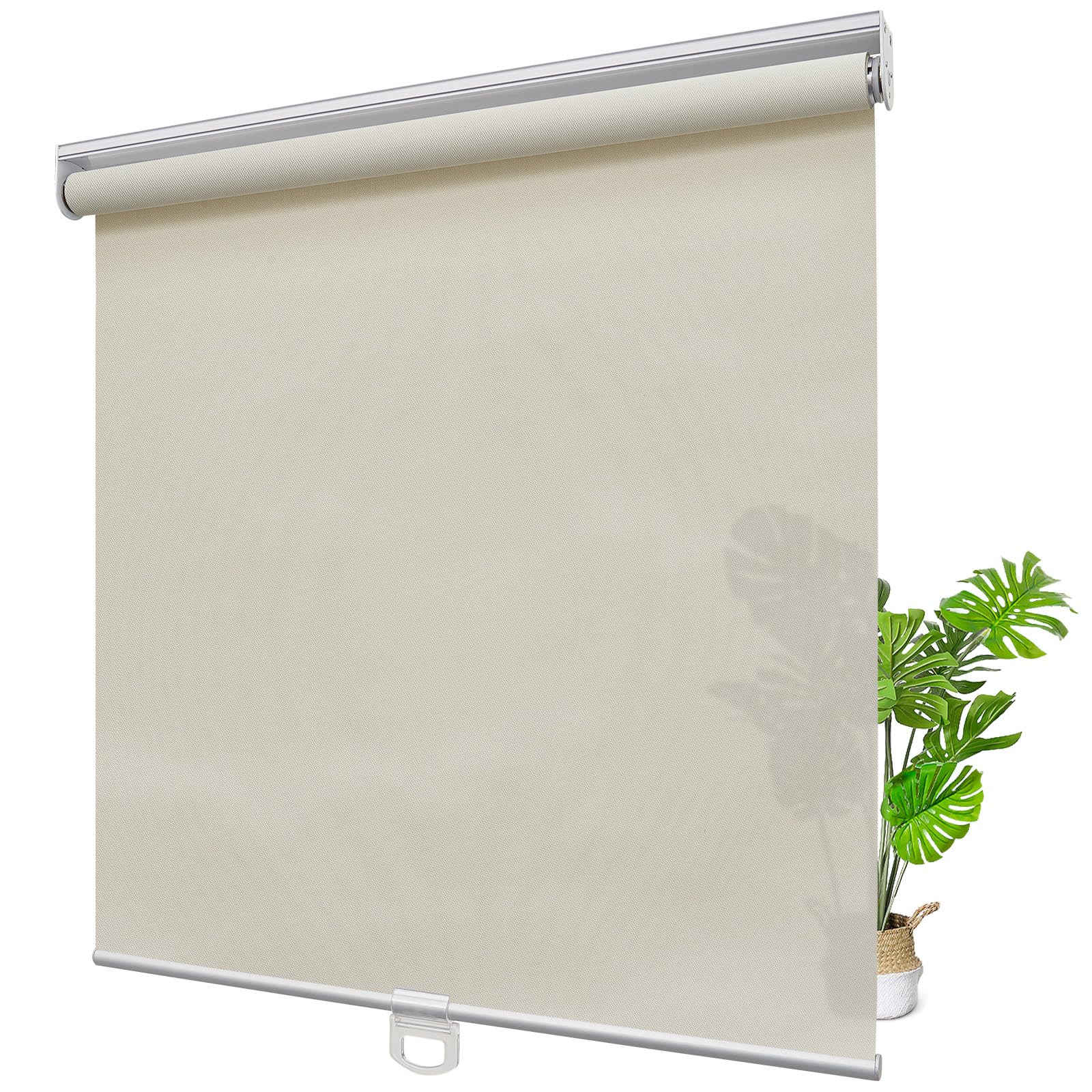 Pasoun Cordless Roller Shades Blinds with Heat Insulation Roll up Window Blinds for Home Living ...