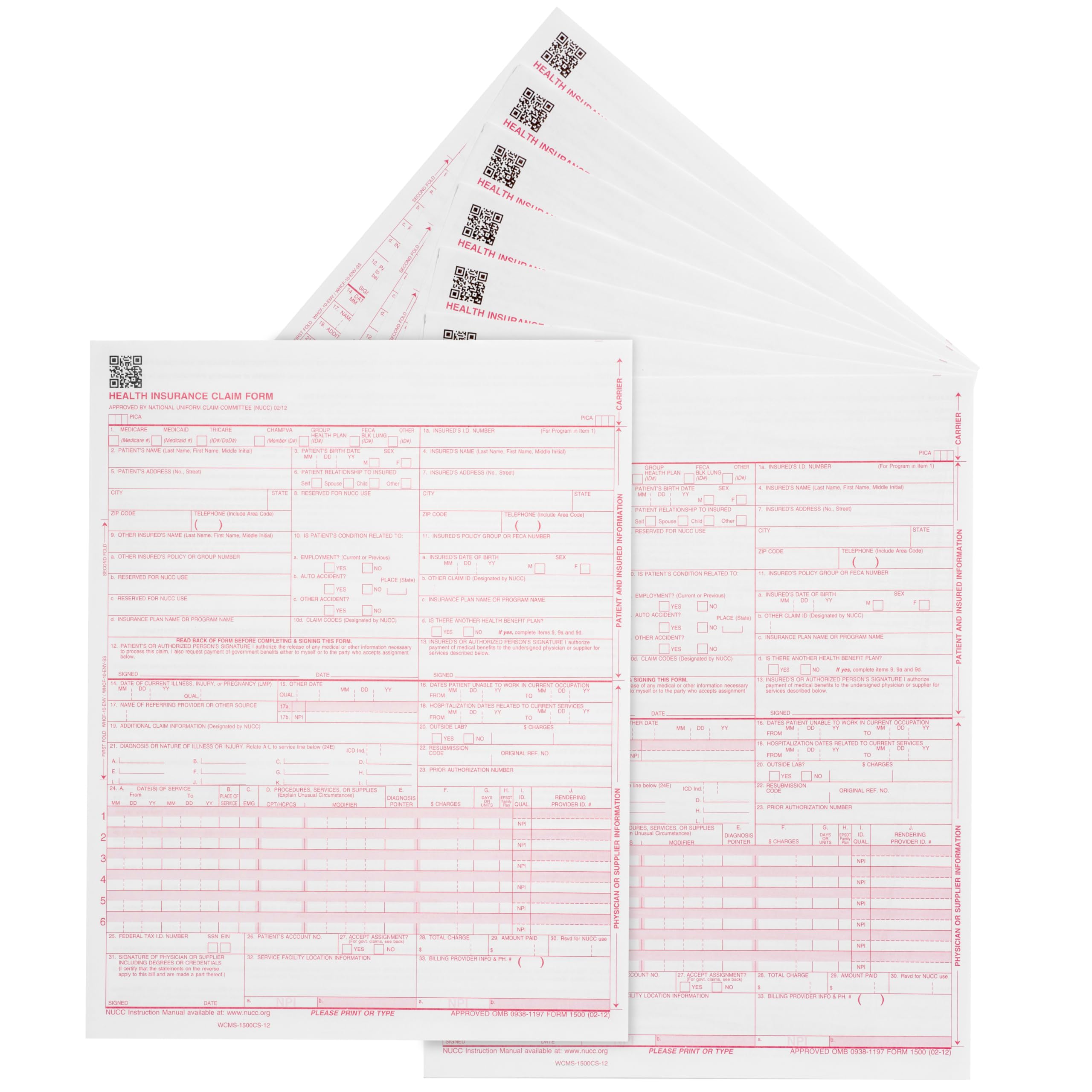 Mua 500 CMS 1500 Claim Forms, Current HCFA 02/2012 New Version Valid ...