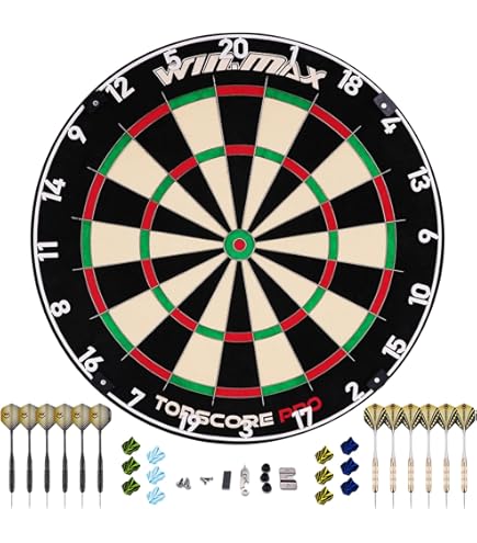 Regulation Bristle Sisal Dart Board Set 18 Inch Professional Regulation ...