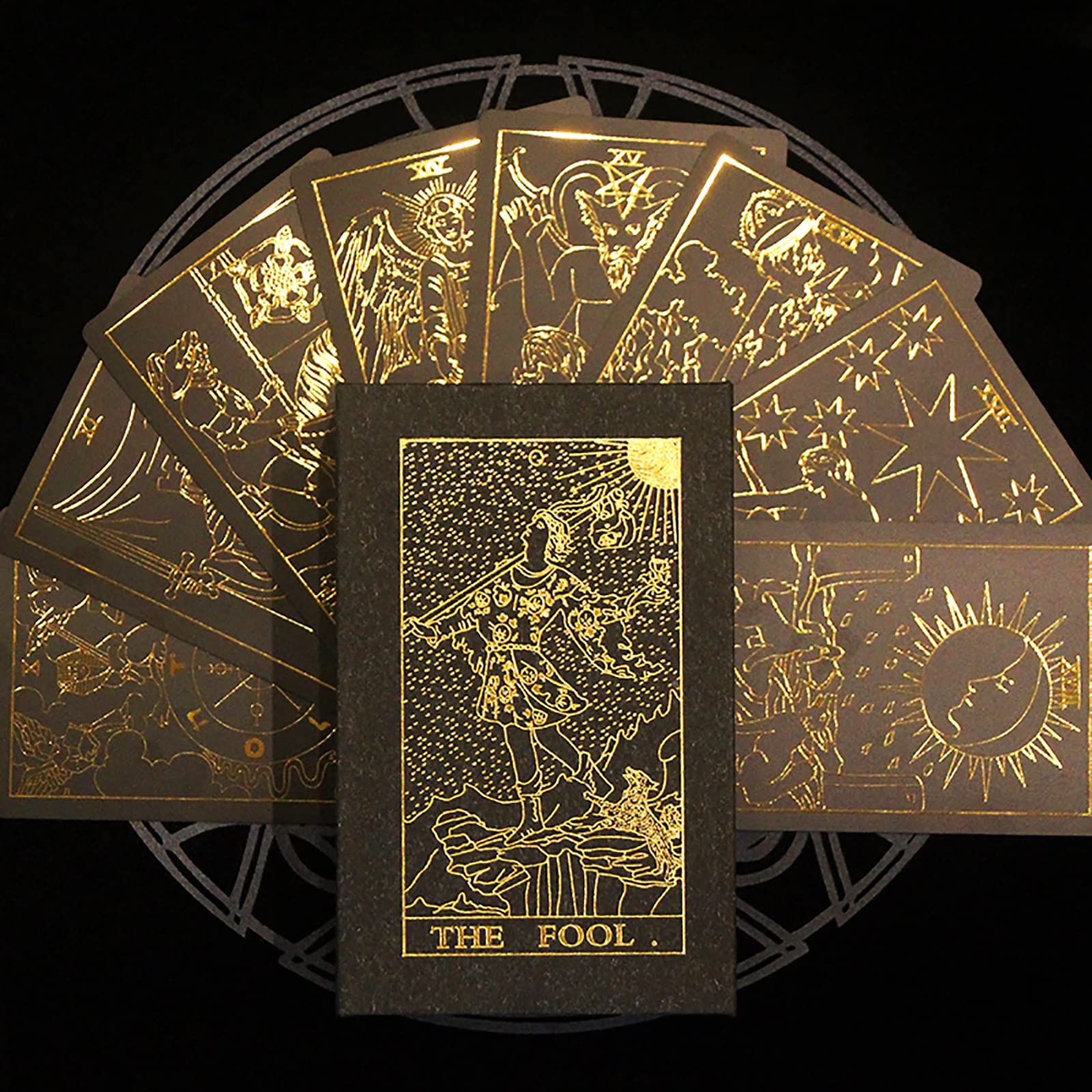 Mua Gold Foil Tarot Cards, Prophet Tarot Cards with Guidebook, 78 ...