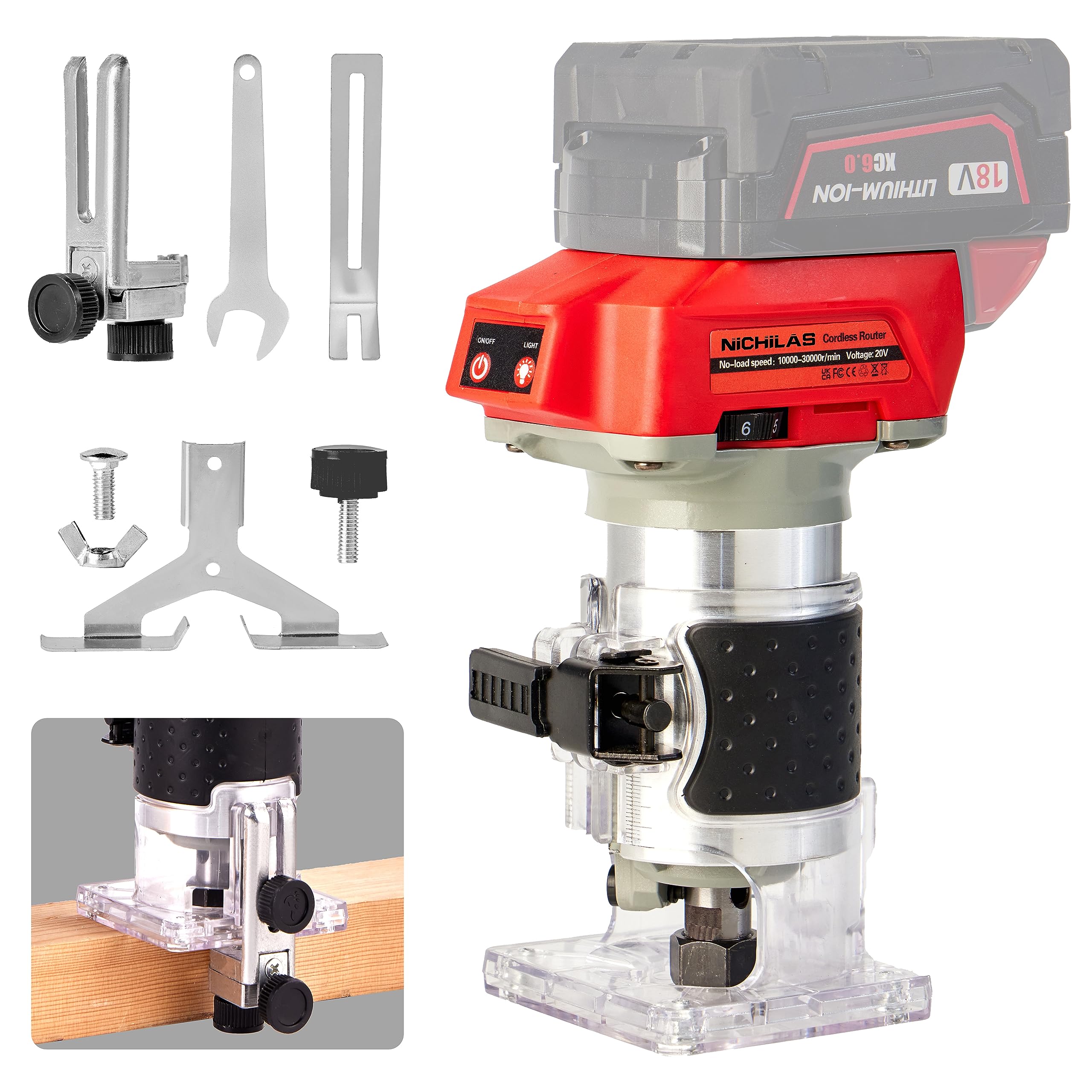Nichilas Cordless Trimmer Routers for Milwaukee M18 Battery ...