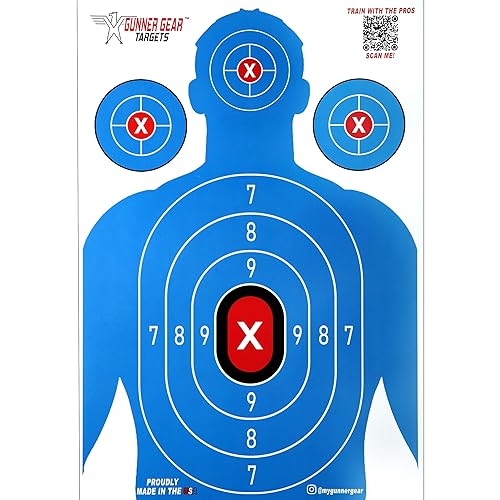 Pistol Targets for Shooting Range 9mm Target Paper Silhouette Targets ...