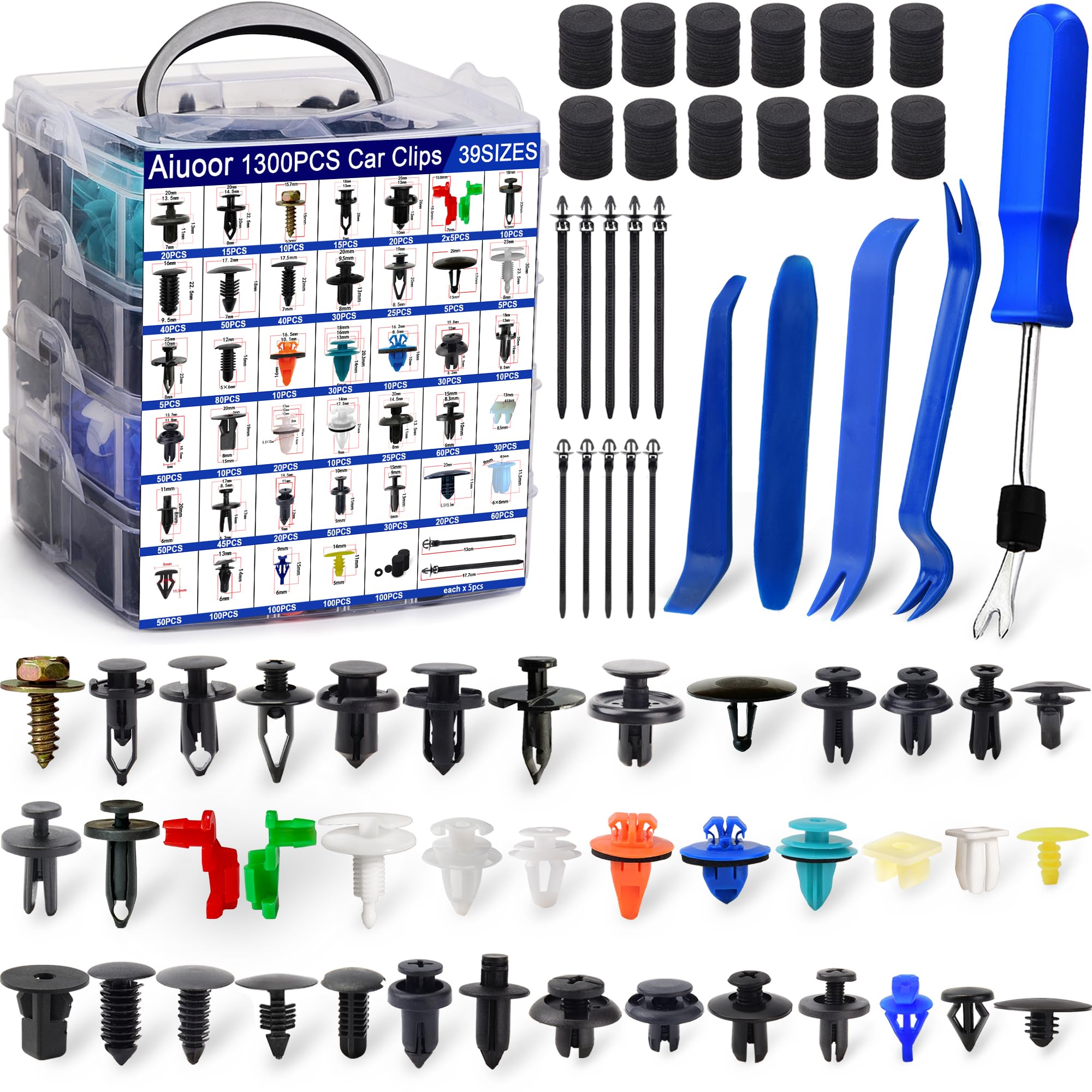 Car Retainer Clips 1415PCS Car Push Retainer Clips Car Plastic Door ...