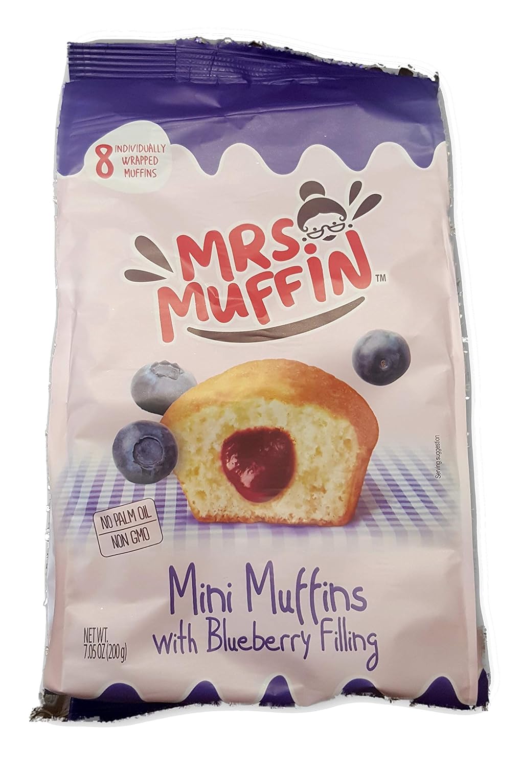 Mrs Muffin Mini Filled Muffin 1Bag 8ct 7.05oz (Blueberry): Amazon.com ...