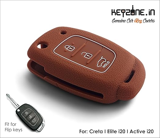 KEYZONE Silicone Key Cover for Elite I20/I20-Active/Creta Flip-Key ...