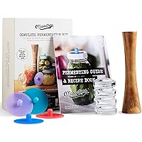 Masontops Complete Mason Jar Fermentation Kit - Easy Wide Mouth Jars ...