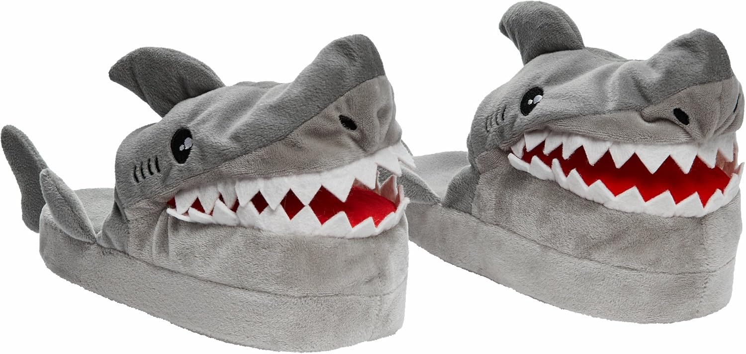 Amazon.com | Stompeez Animated Shark Plush Slippers - Ultra Soft and ...