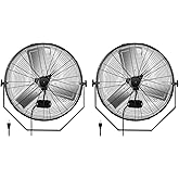 Amazon.com: Simple Deluxe 20 Inch High Velocity Wall Mount Fan with Rack and L-Iron, 3 Speed ...