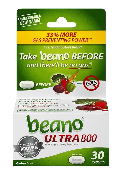 Buy Beano Gas Relief Prevention Tablets, 30 Count Online at Low Prices ...