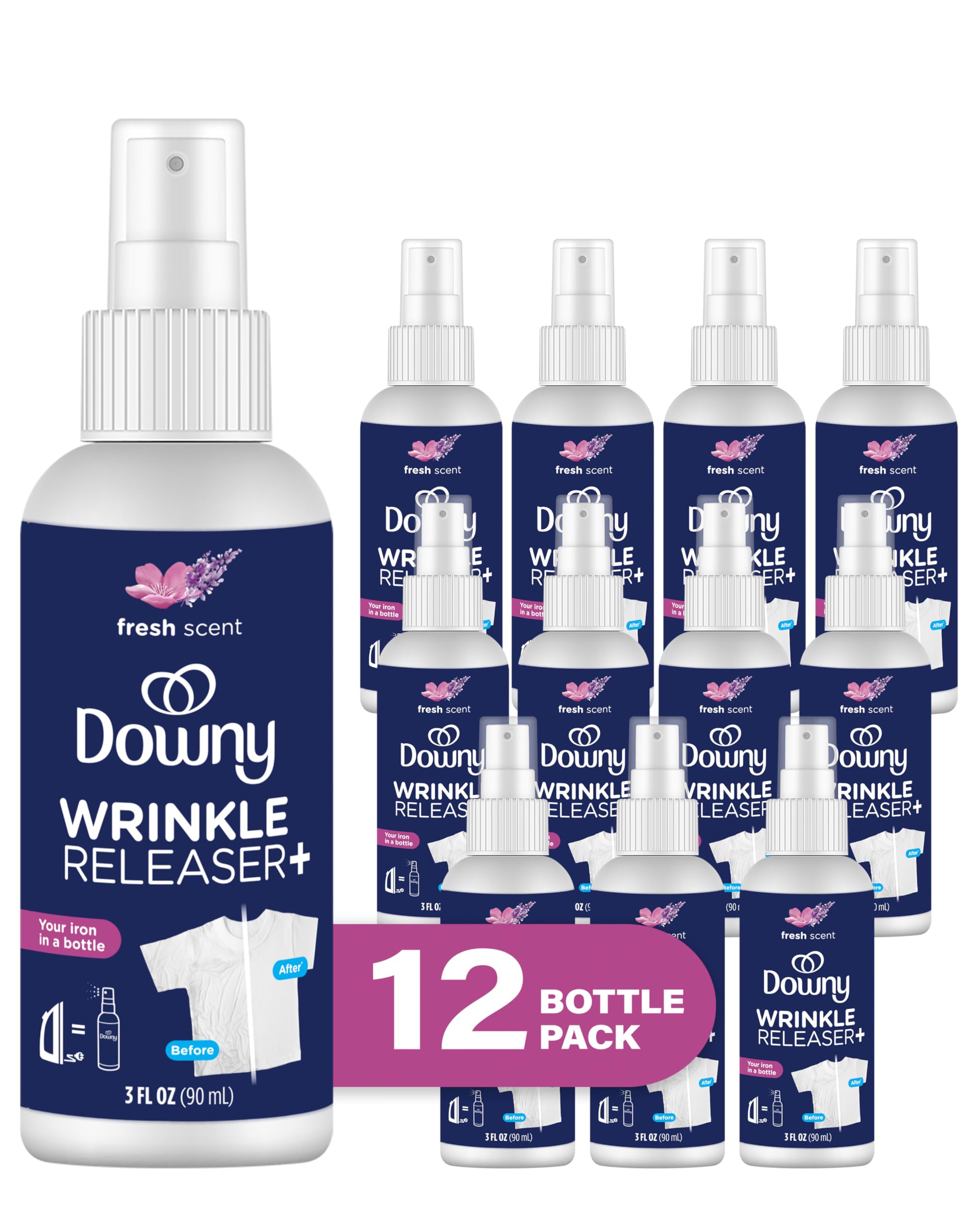 Downy Wrinkle Release Spray Travel Size, All In One Formula, Removes ...