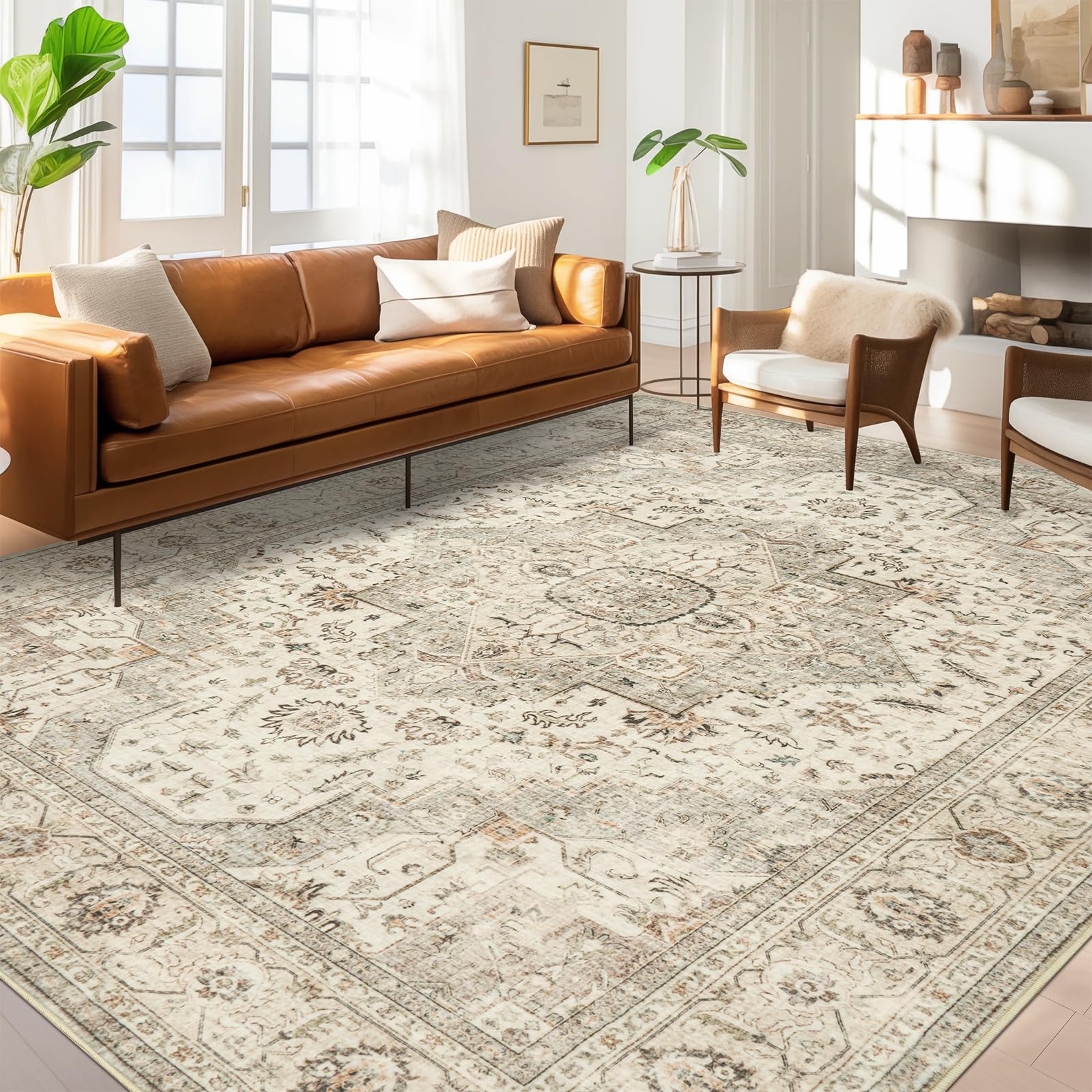 Roxstand 6x9 Area Rugs for Living Room, Washable Rug with Non-Slip ...