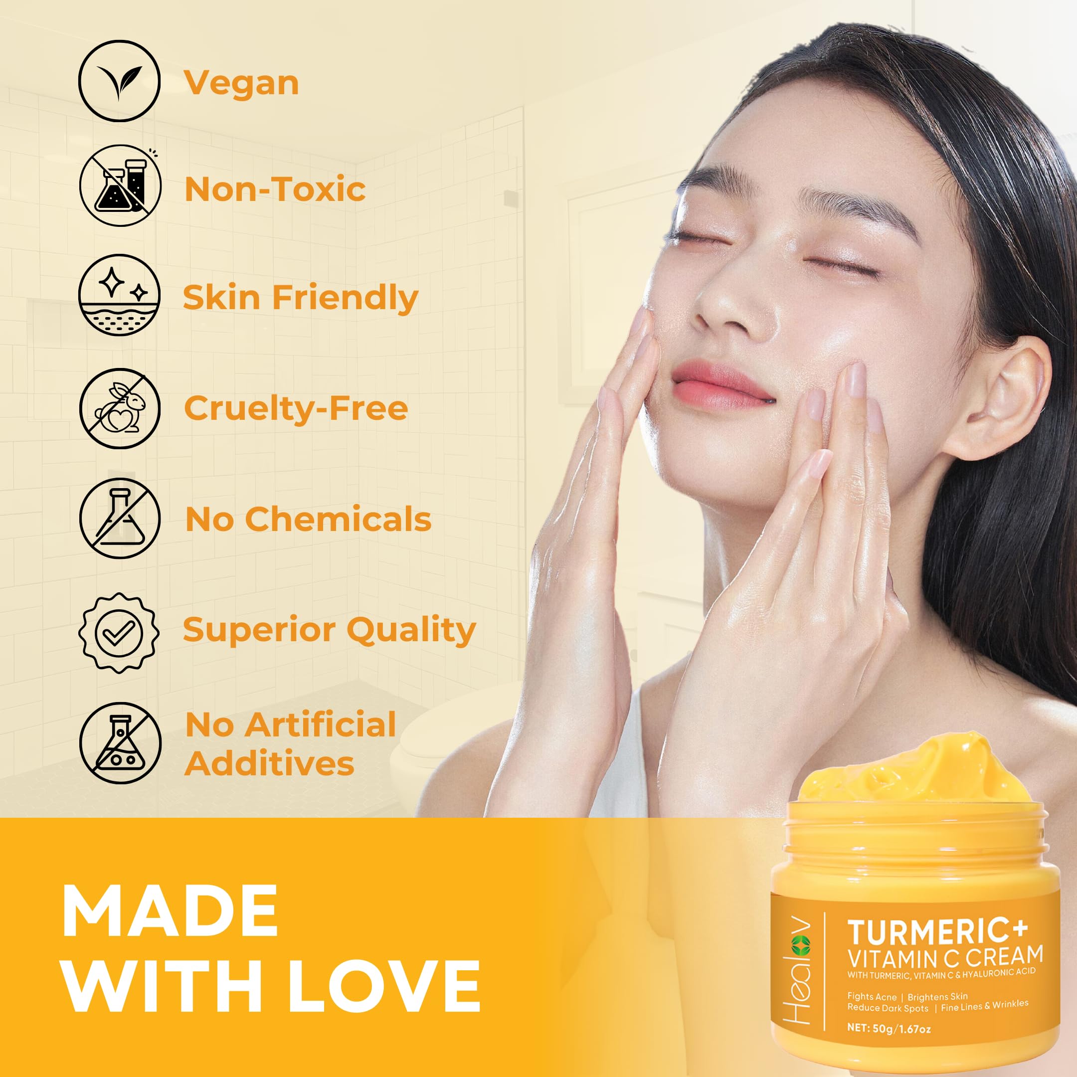 Mua Turmeric Face Cream for Face & Body - All Natural Turmeric Skin ...