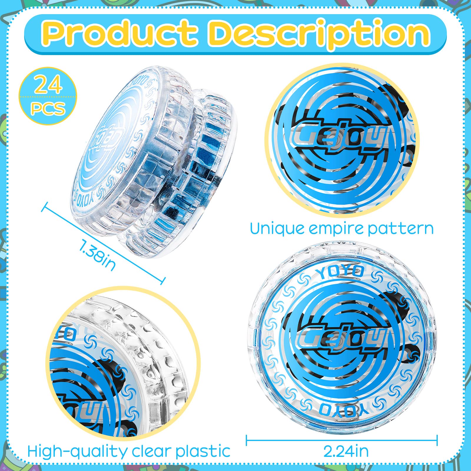 Mua Lenwen 24 Pcs Pulse LED Light up Yo Yos Responsive Yo Yo for Kids ...
