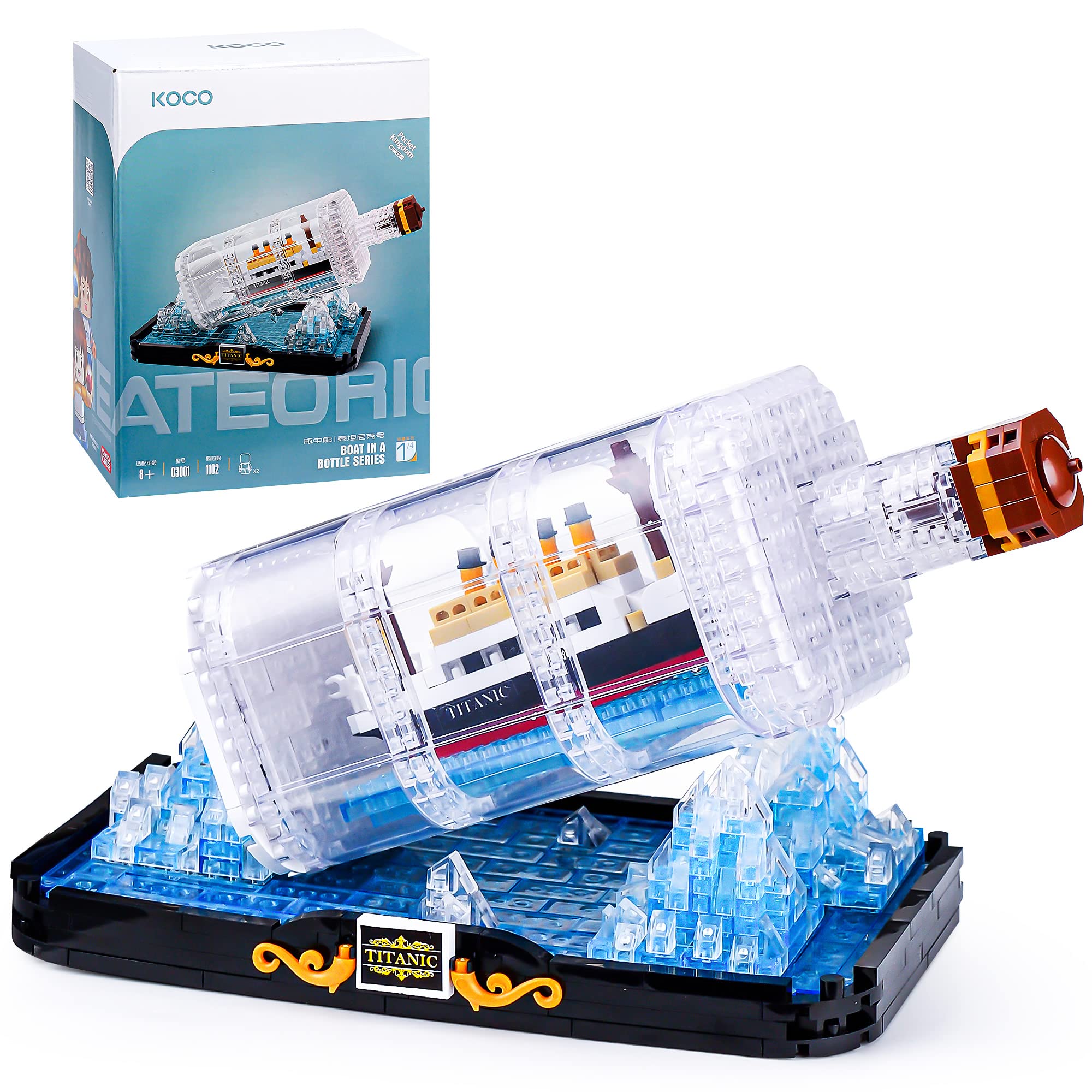 Mua Titanic Ship in a Bottle Micro Mini Building Set, Titanic Toys ...