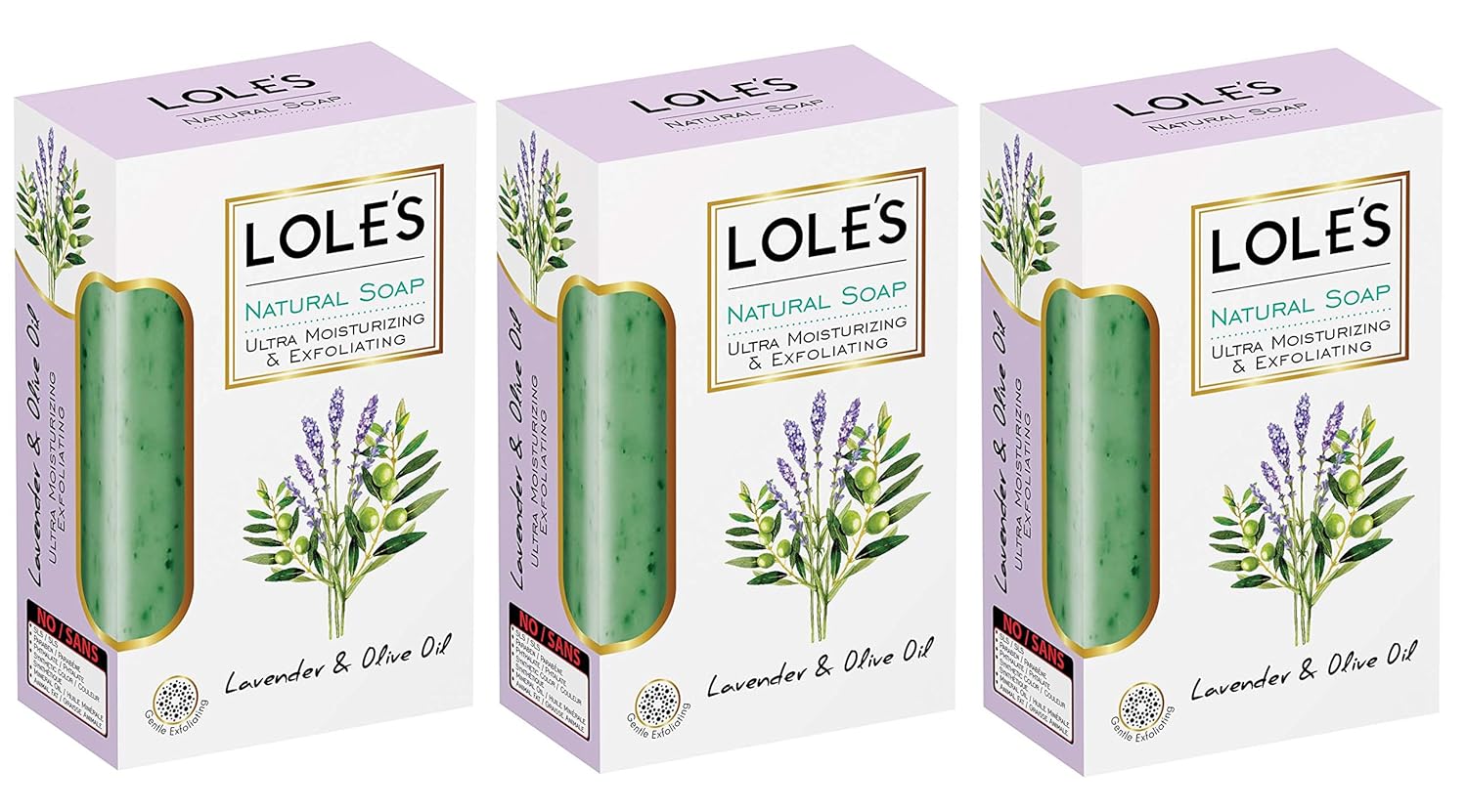 Amazon.com : LOLE'S Luxury Pure Natural Soap, Lavender and Olive Oil ...