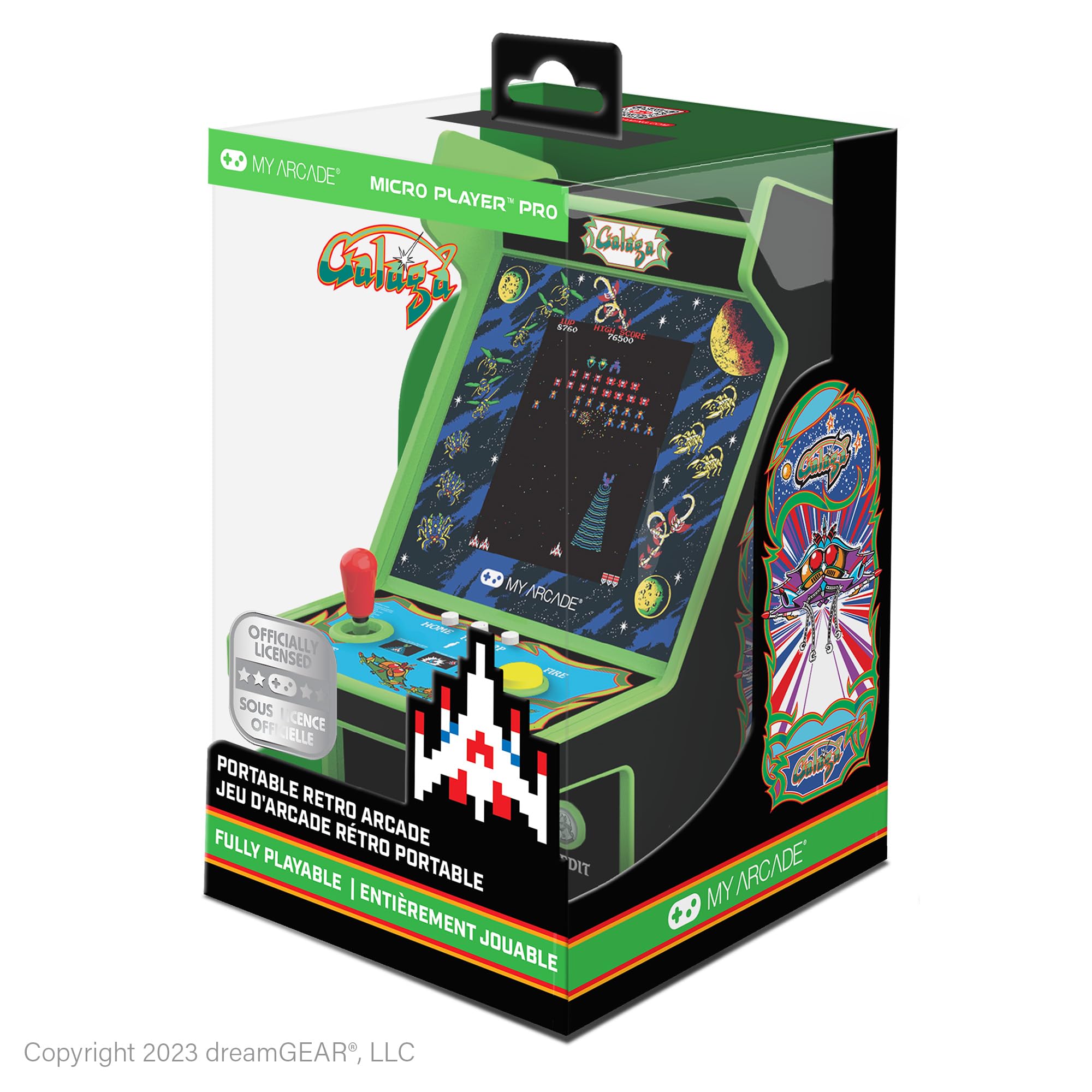 My Arcade Galaga Micro Player Pro: Arcade Classics 2 Games in 1, Retro ...