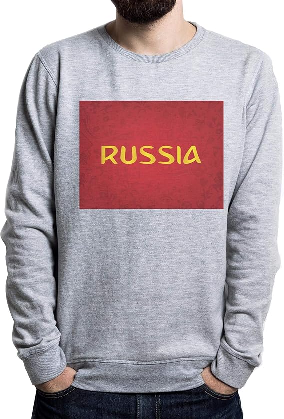Russia Russie Rusia Russland Men Sweater Black: Amazon.co.uk: Clothing