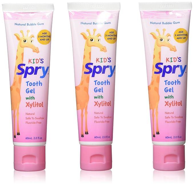 Amazon.com : Spry Xlear Kids's Tooth Gel with Natural Xylitol, Bubble ...
