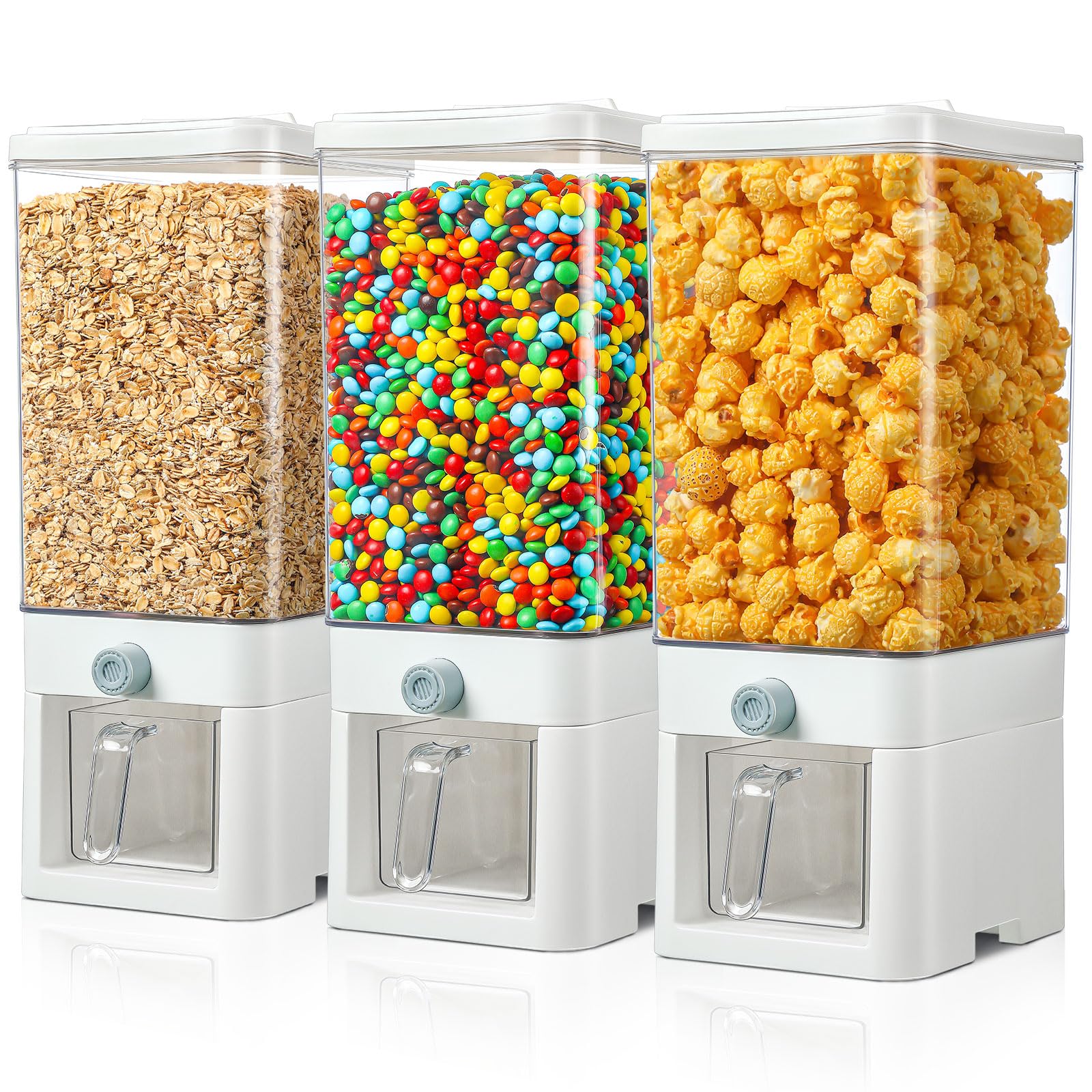 CroBlissful 3 Pcs Cereal Dispenser Countertop 3.75L Cereal Containers ...
