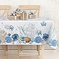 Amazon.com: AnyDesign Under The Sea Tablecloth Watercolor Beach Coral ...