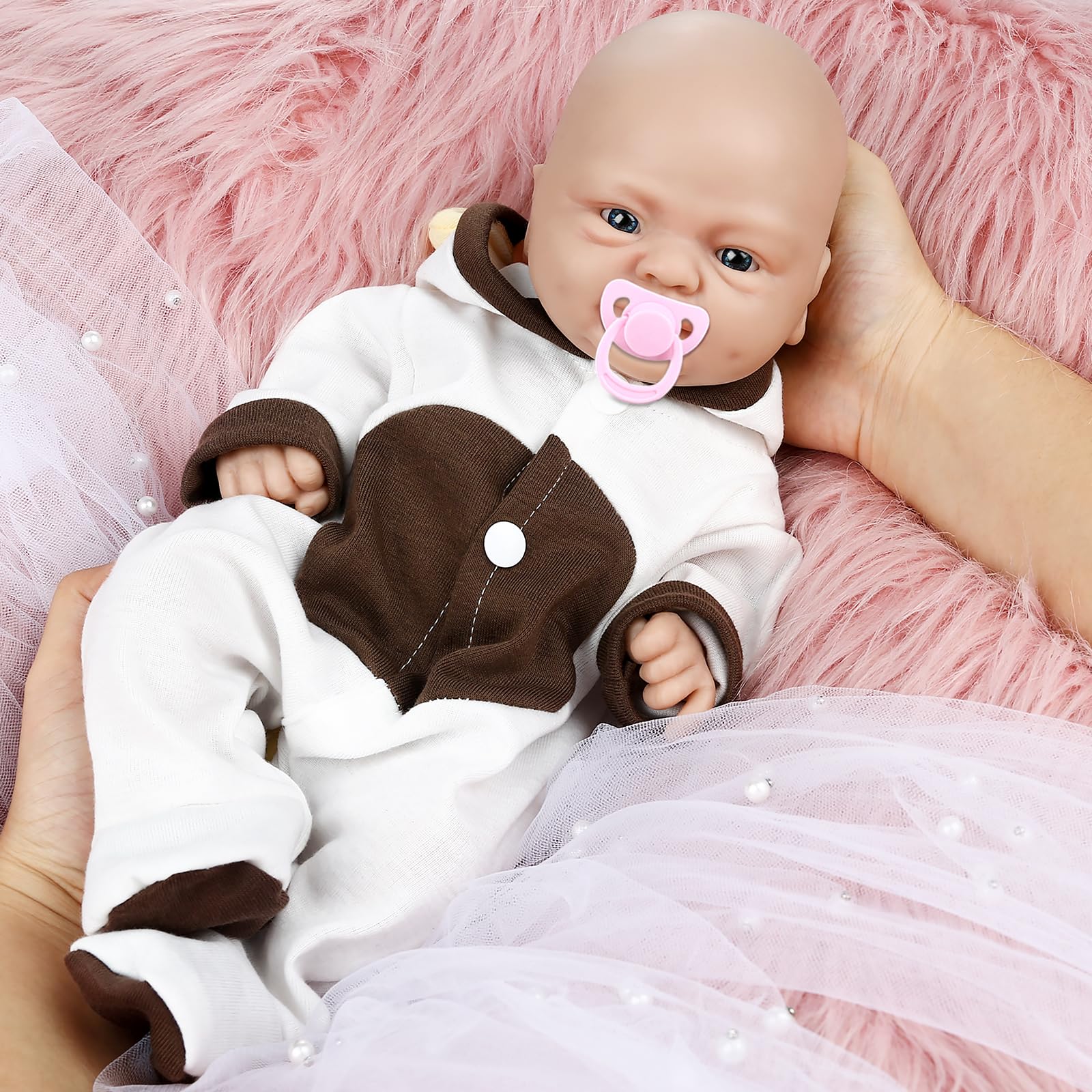 Vollence 16 inch Realistic Full Body Baby Dolls with Magnetic Mouth ...