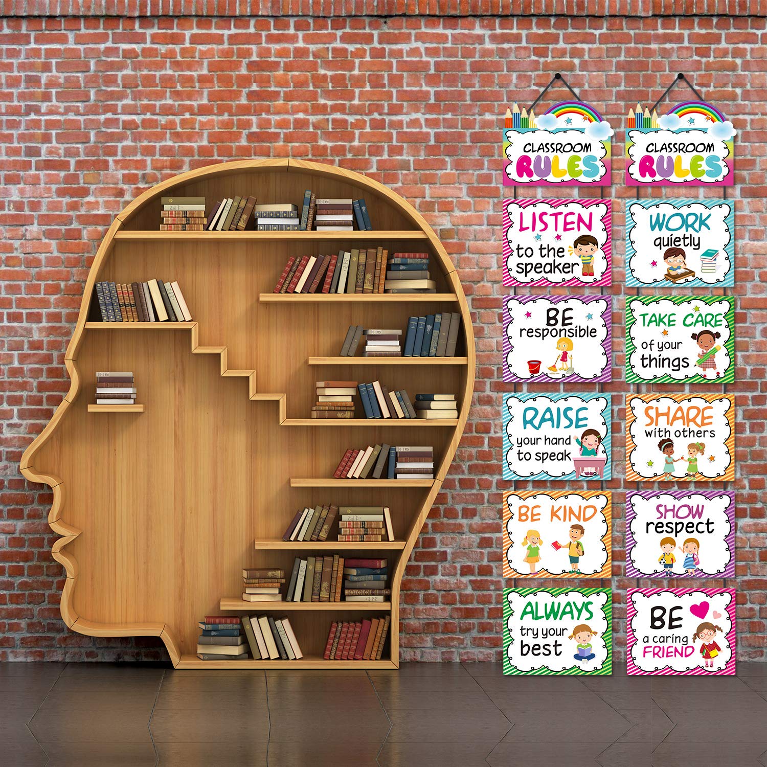 Mua Classroom Rules Posters Classroom Bulletin Board Decorations Set ...